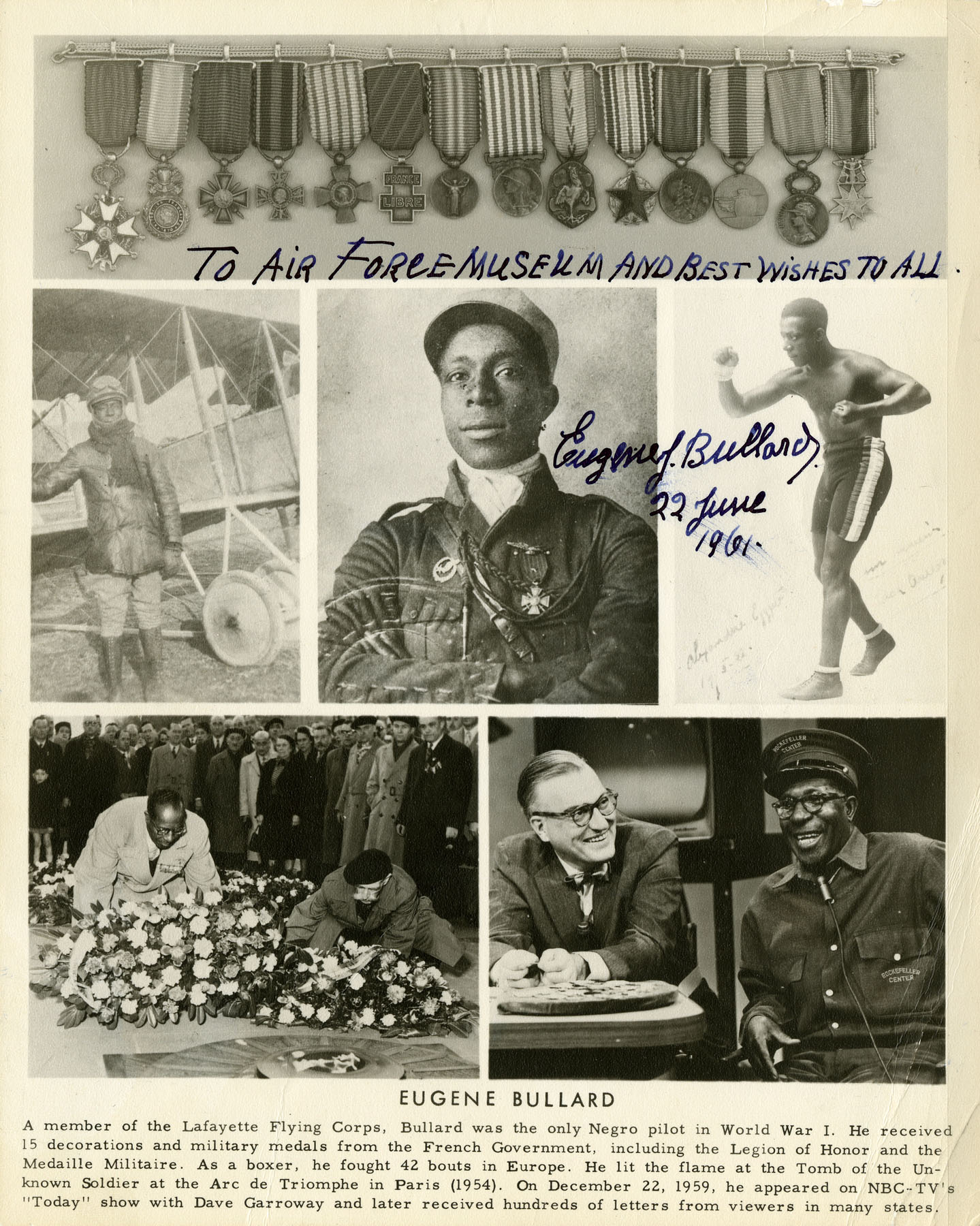 Eugene Bullard, the First African American Fighter Pilot and Veteran of ...